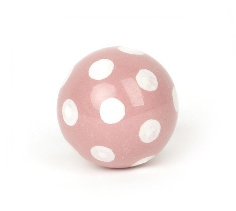 .amazon Pomello Tondo in Ceramica Rosa a Pois Bianchi – Architettura e ...